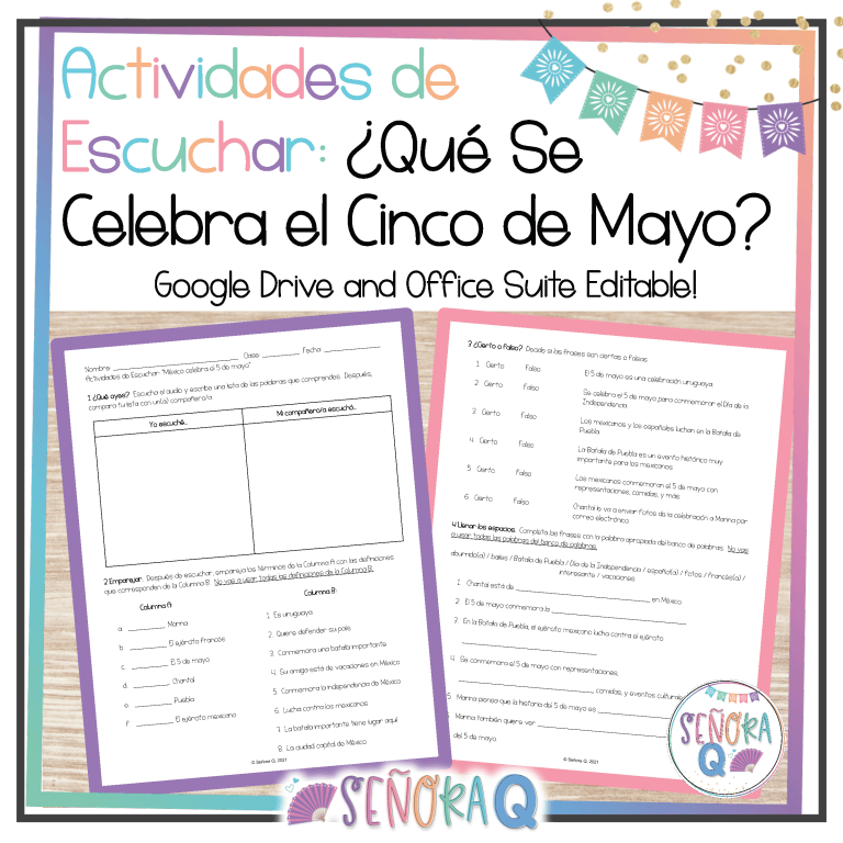 Cinco de Mayo Activity Ideas for Spanish Class – Señora Q