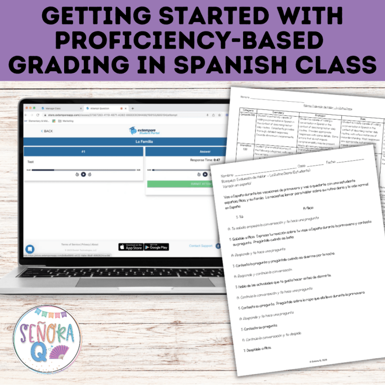 Options for Grading Proficiency-Based Activities in Spanish Class ...