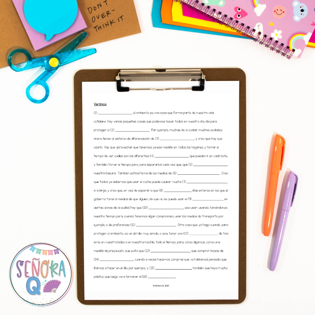 Listening Comprehension Activities for Spanish Class – Señora Q