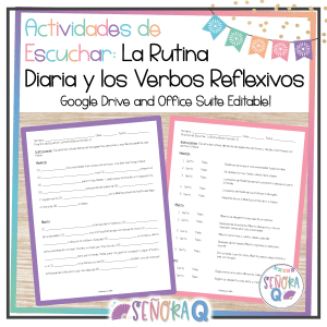 15+ Activities For Your Spanish Daily Routine and Reflexive Verbs Unit ...