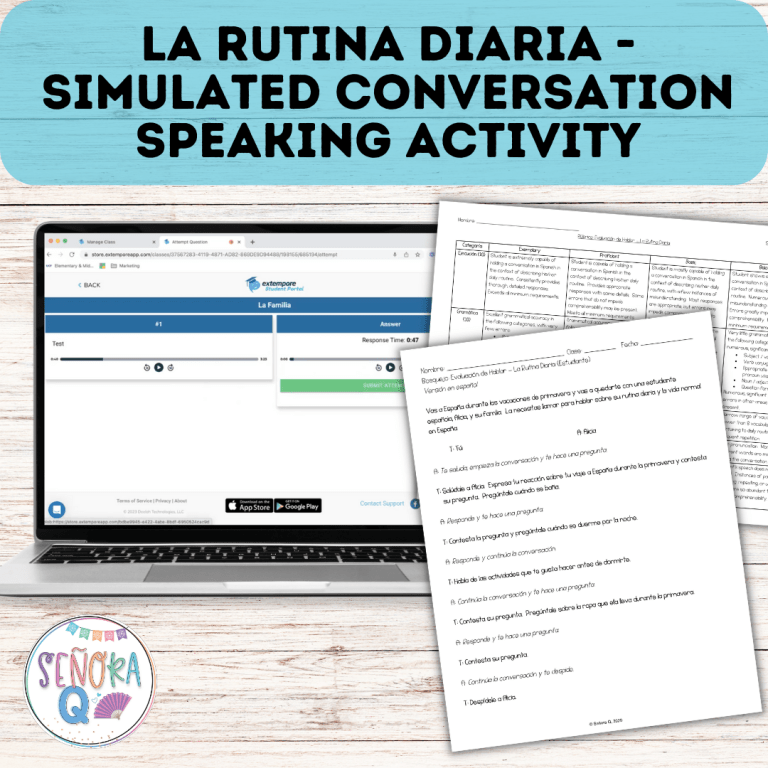 15+ Activities For Your Spanish Daily Routine and Reflexive Verbs Unit ...