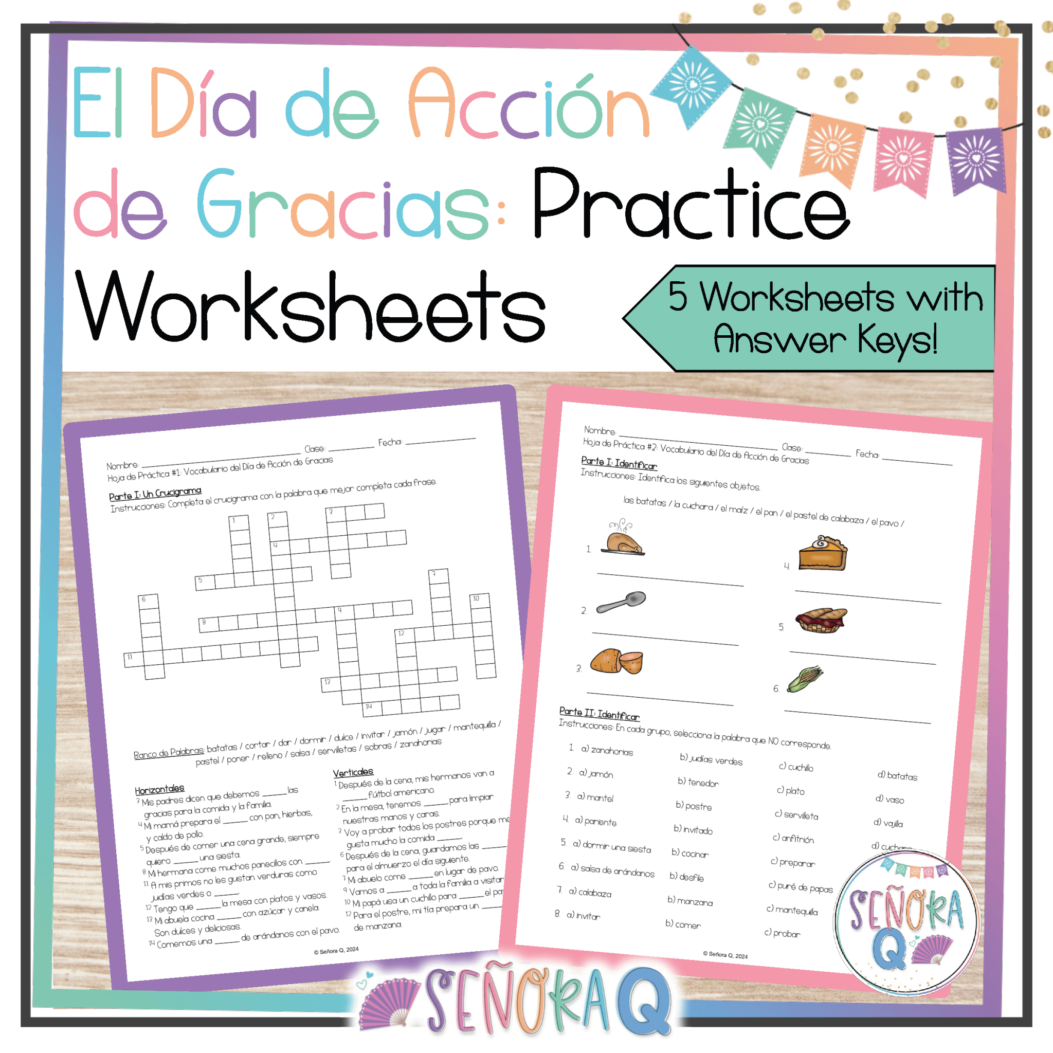 10+ Low/No-Prep Thanksgiving Activity Ideas for Spanish Class – Señora Q