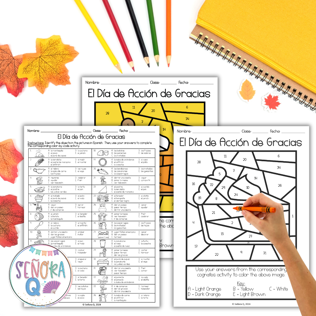 10 Low/No-Prep Thanksgiving Activity Ideas for Spanish Class – Señora Q