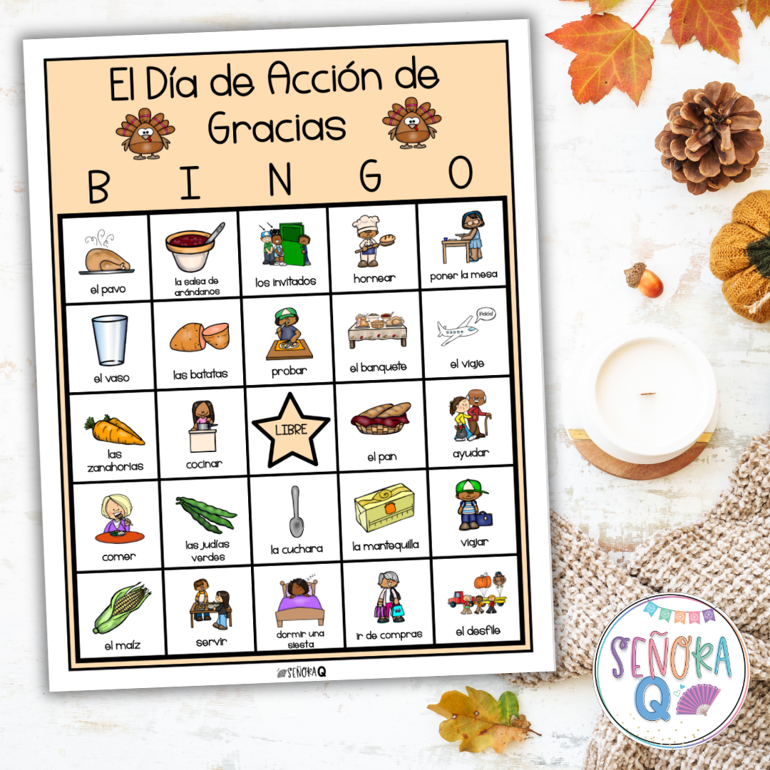 10 Low/No-Prep Thanksgiving Activity Ideas for Spanish Class – Señora Q