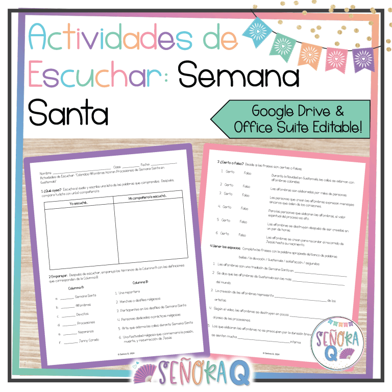Semana Santa Activity Ideas for Spanish Class – Señora Q