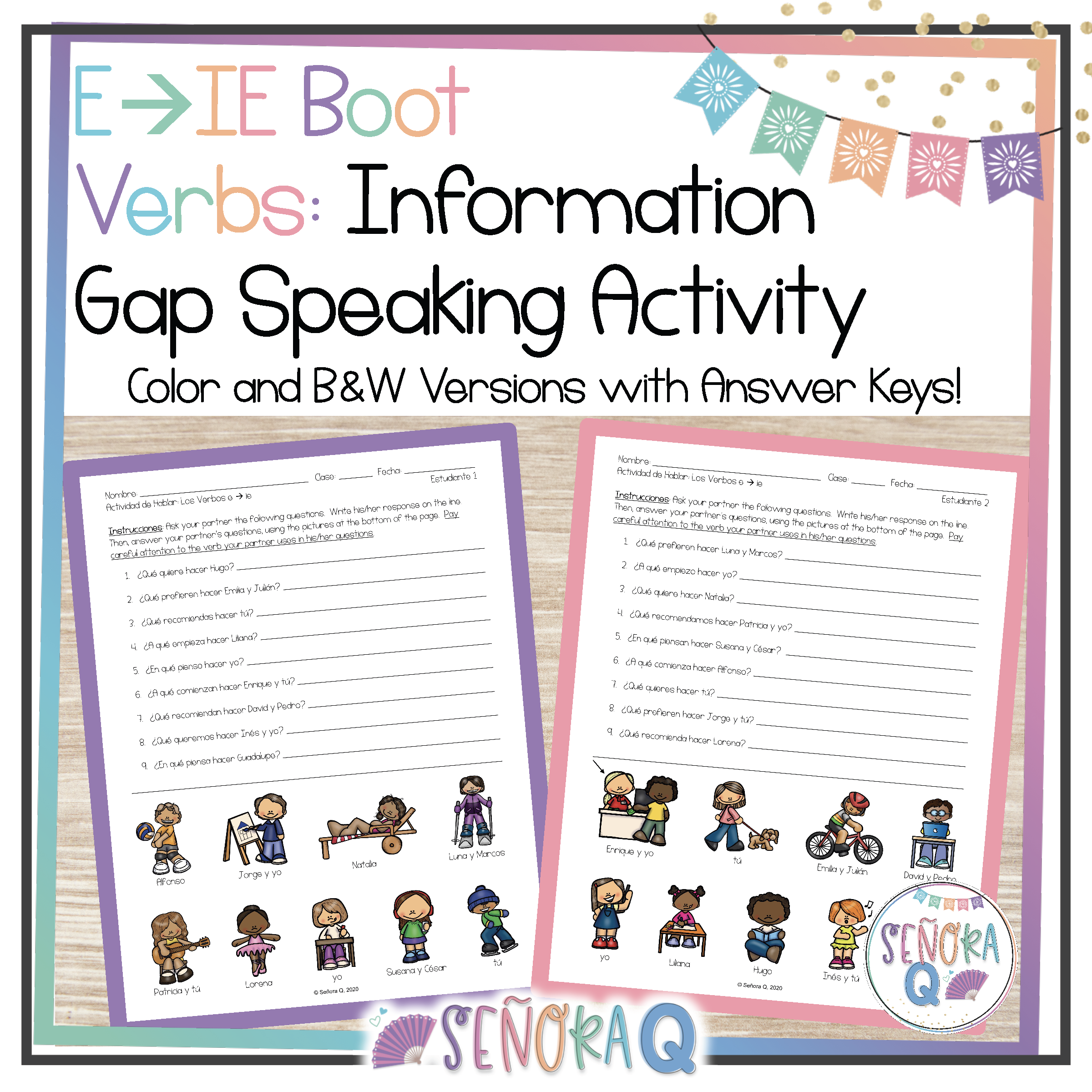 Partner and Group Activities for Spanish Class – Señora Q